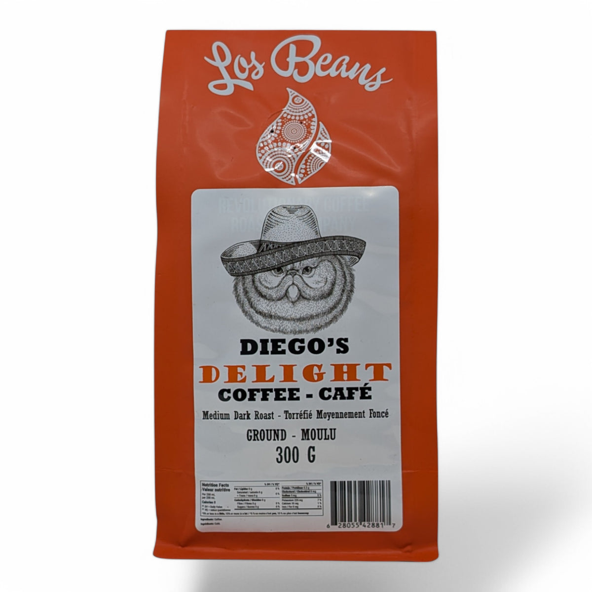 Los Beans - Diego's Delight Medium Dark Roast - 12 x 300g - Drip Groun ...